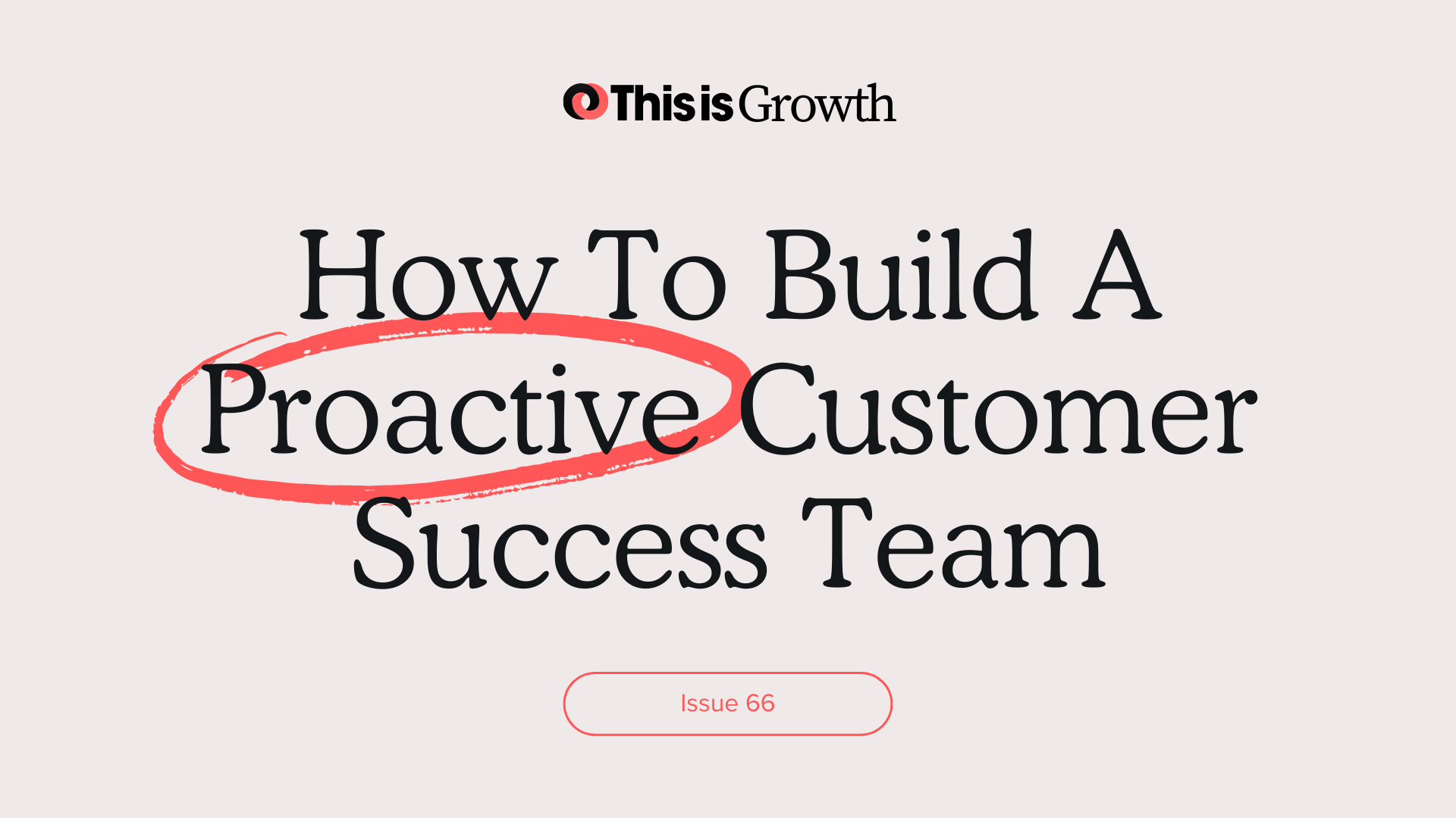#66: How To Build A Proactive Customer Success Team